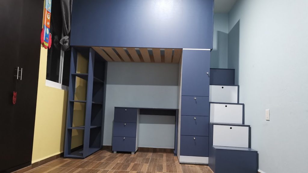 Cama litera con escritorio - Buenoscolchones.com